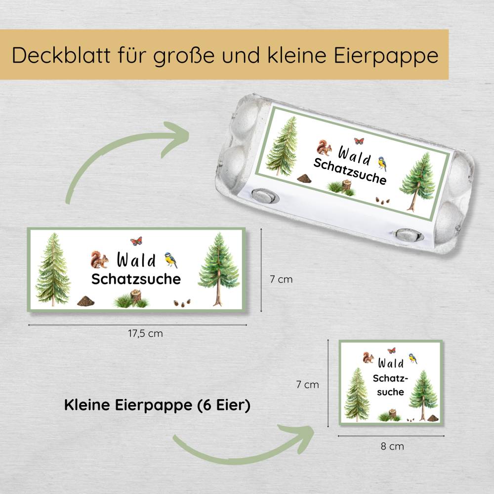 Waldschatzsuche im Eierkarton für Kinder zum Ausdrucken, Naturbingo ...