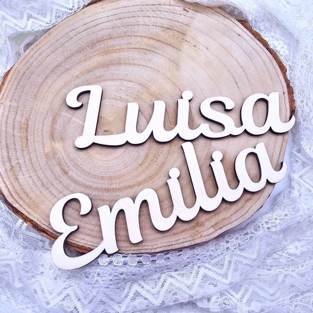 Holz Schriftzug Wand Personalisiert