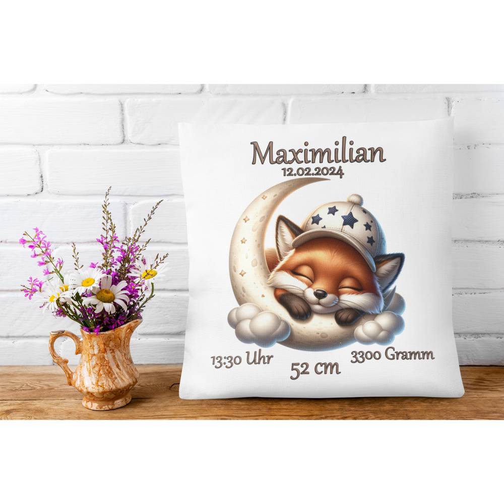 Baby Geschenke zur Geburt Kissen mit Namen personalisiert ...