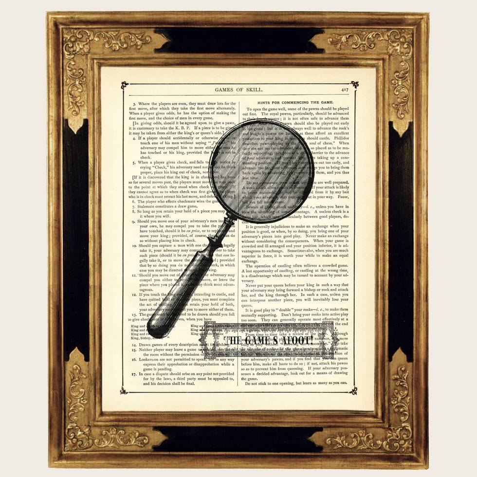 Sherlock Holmes Lupe The Game's Afoot Poster - Steampunk Dark Academia ...