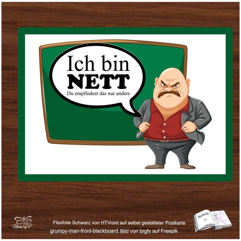 Ich bin nett – Digitales Logo als PNG & SVG für Plotten und Sublimation