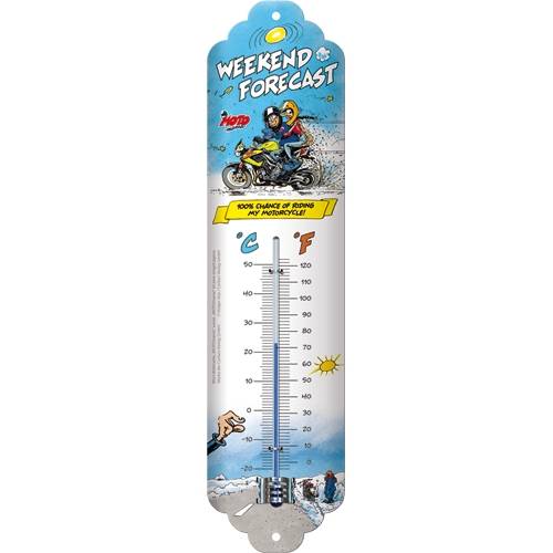MOTOmania Weekend Forecast Thermometer – Biker Deko für Motorradfans, 6 ...