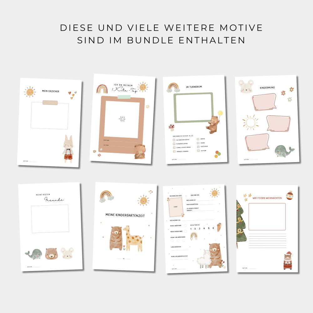 Portfolio für Kindergarten & Kita/Krippe, Vorlagen Portfolio für Kinder ...