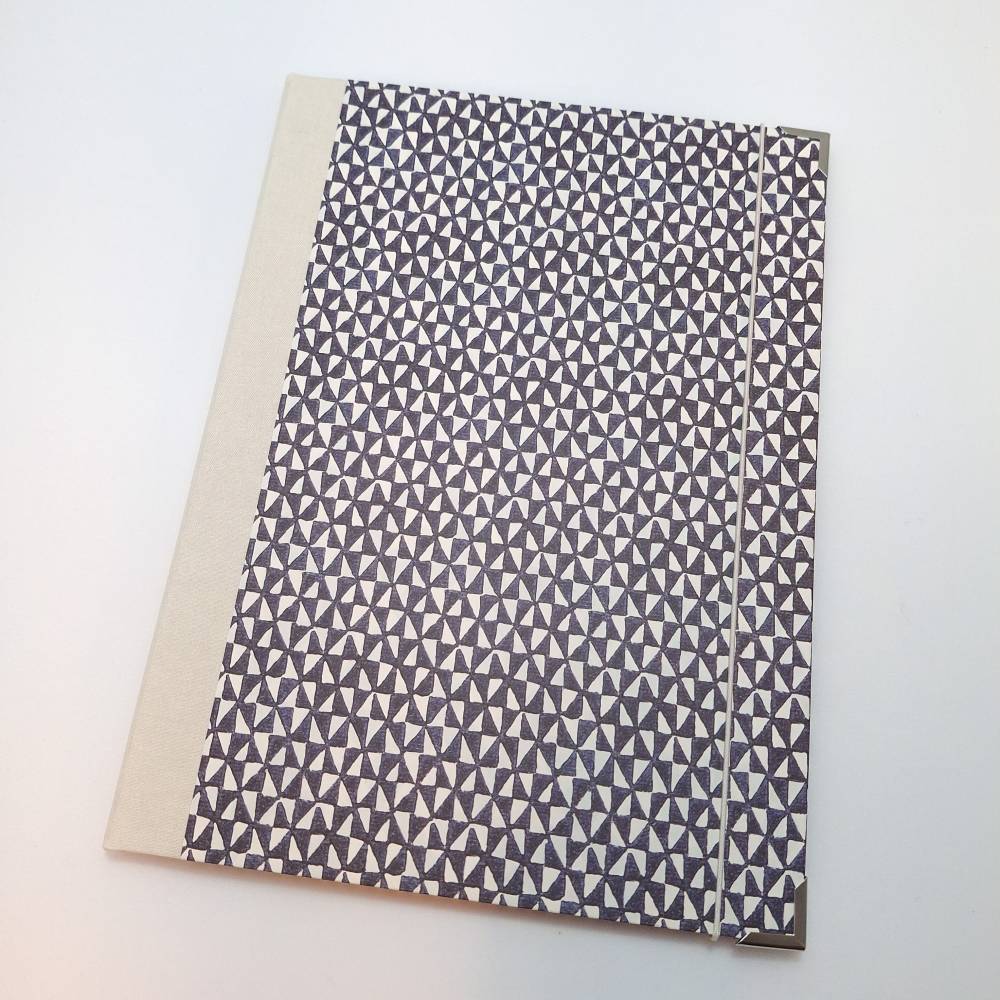Mappe / Sammelmappe DIN A4 - blau-creme