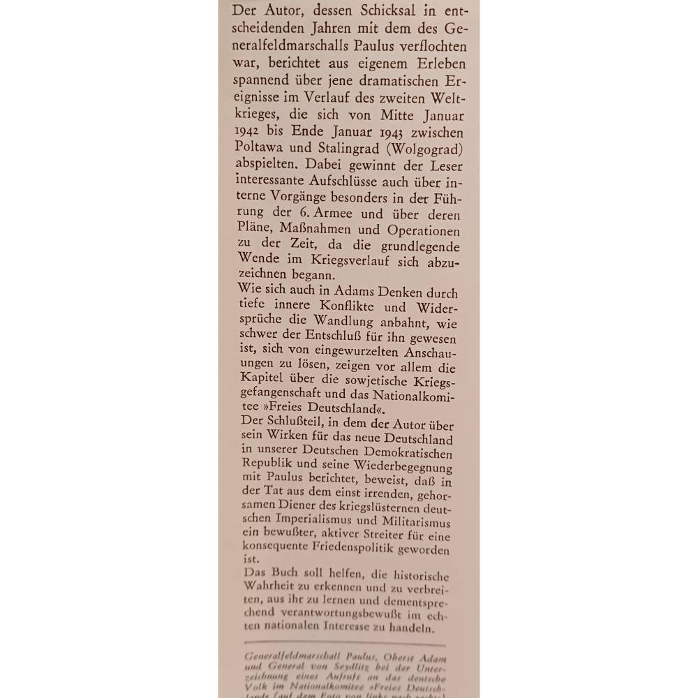 Der schwere Entschluß – Wilhelm Adam, 1. Adjutant der 6. Armee, Verlag ...