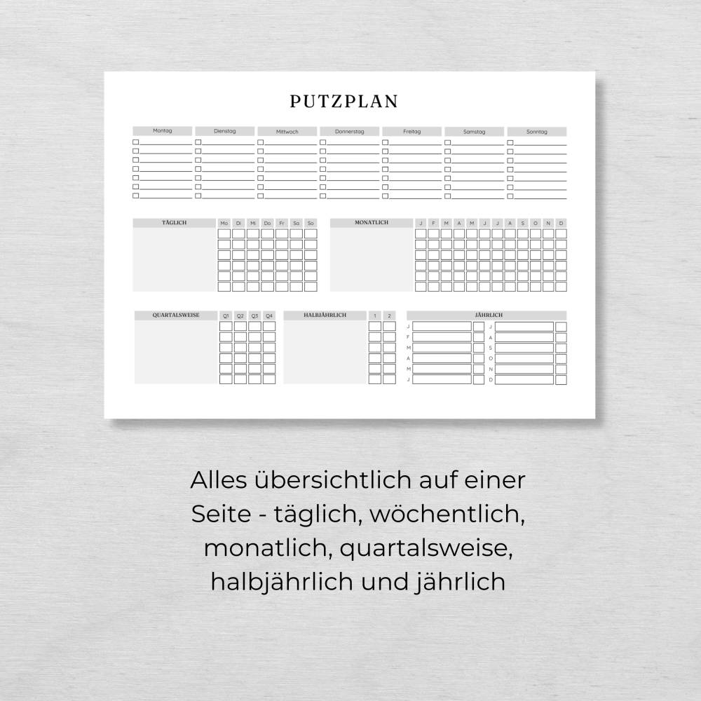 Erstaunlich Putzplan Zum Ausdrucken Pdf Bild