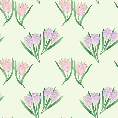 Nahtloses Tulpen-Muster als PNG – 2 Farbvarianten, 6000x6000 Pixel ...