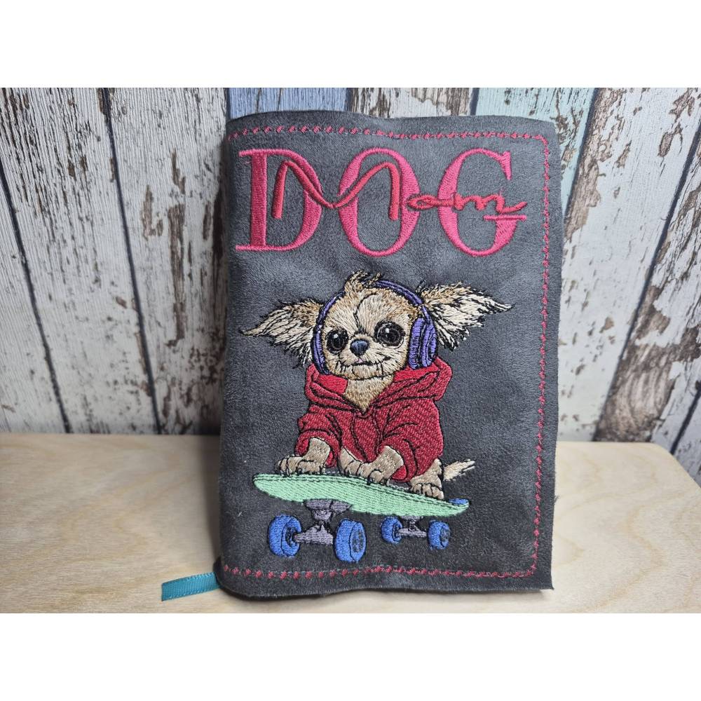 Langhaar Chihuahua Stickdatei 10x10cm – Skater Hund mit Skateboard ...