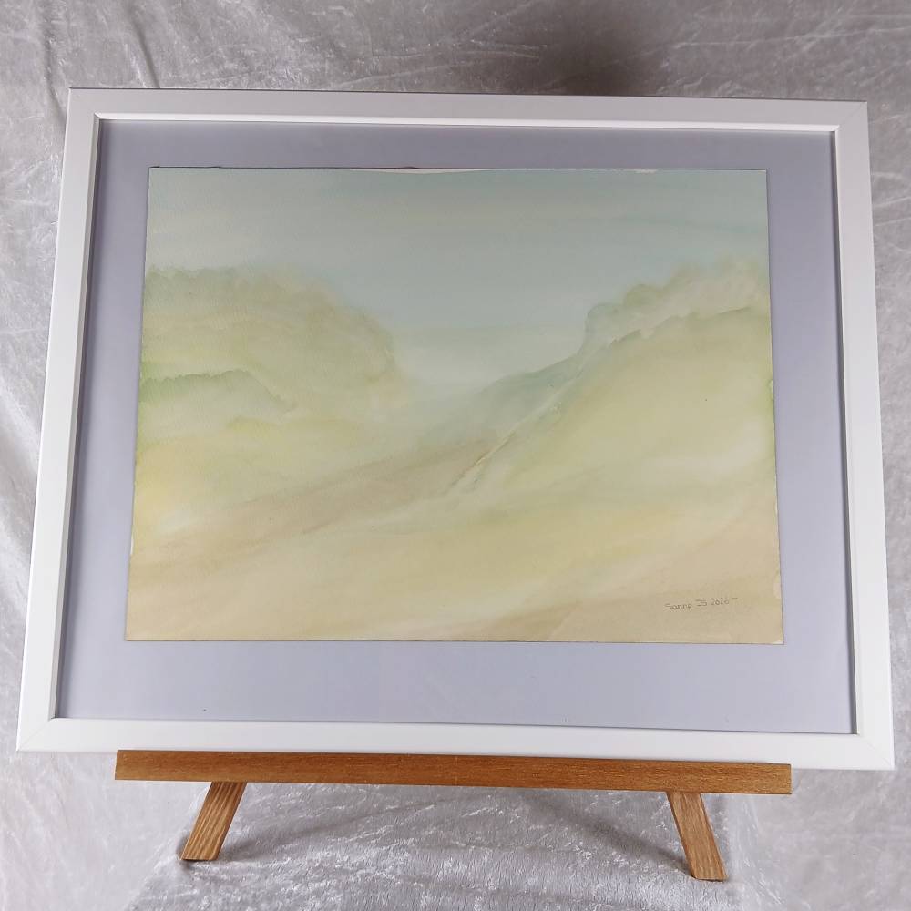 Stille der Wüste – Im frühen Licht Holbein Gouache auf Saunders ...