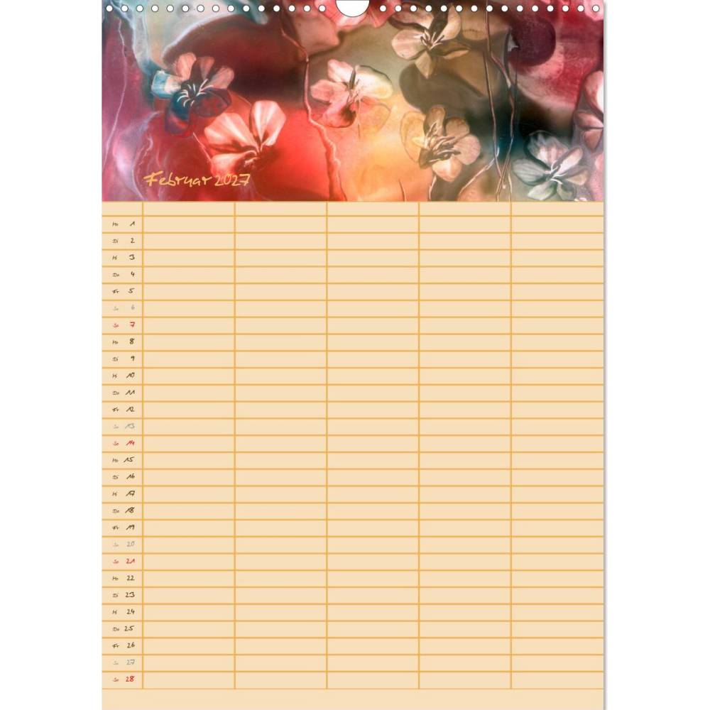 Blütenzauber – Familien-Kalender 2027 mit Planer