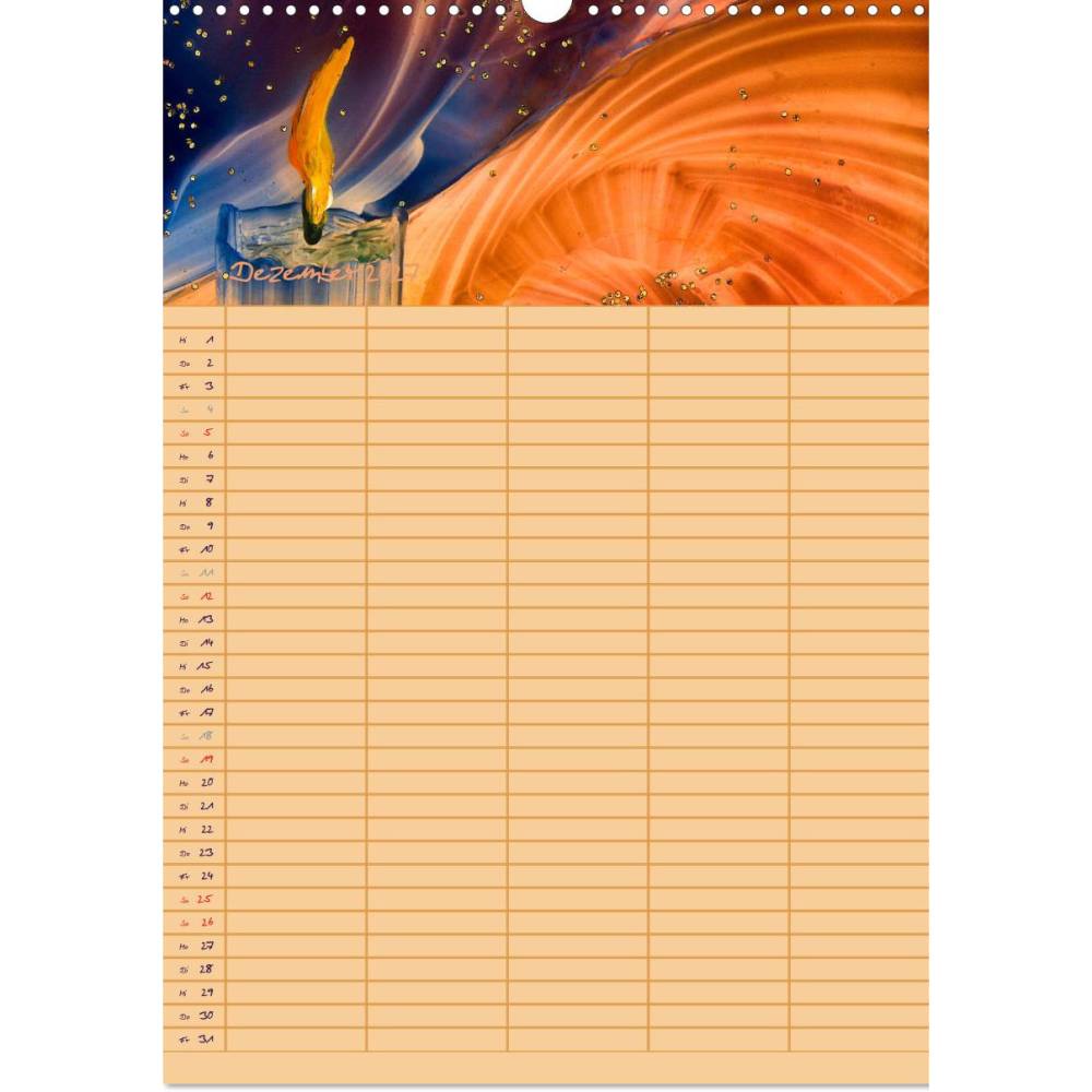 Blütenzauber – Familien-Kalender 2027 mit Planer