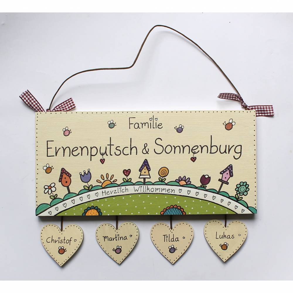 Trschild Aus Ton Mit Namen