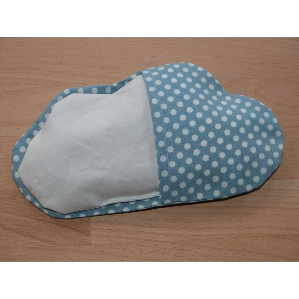 Kleines Wärmekissen Wolke hellblau mit Punkten, mit Inlett, 19 x 10 cm ...