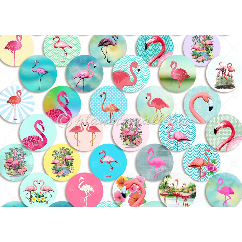 FLAMINGO 30 Cabochonvorlagen Cabochon Vorlagen digital Download ...