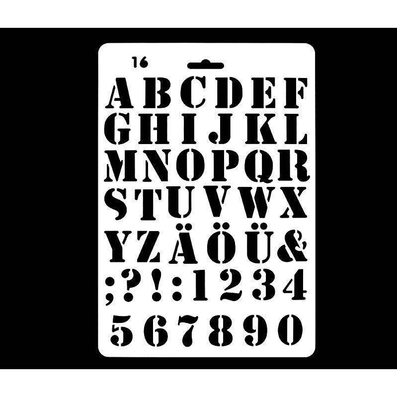 Buchstaben Zahlen Schablone Scrapbooking Letter Stencil DIY Basteln ...