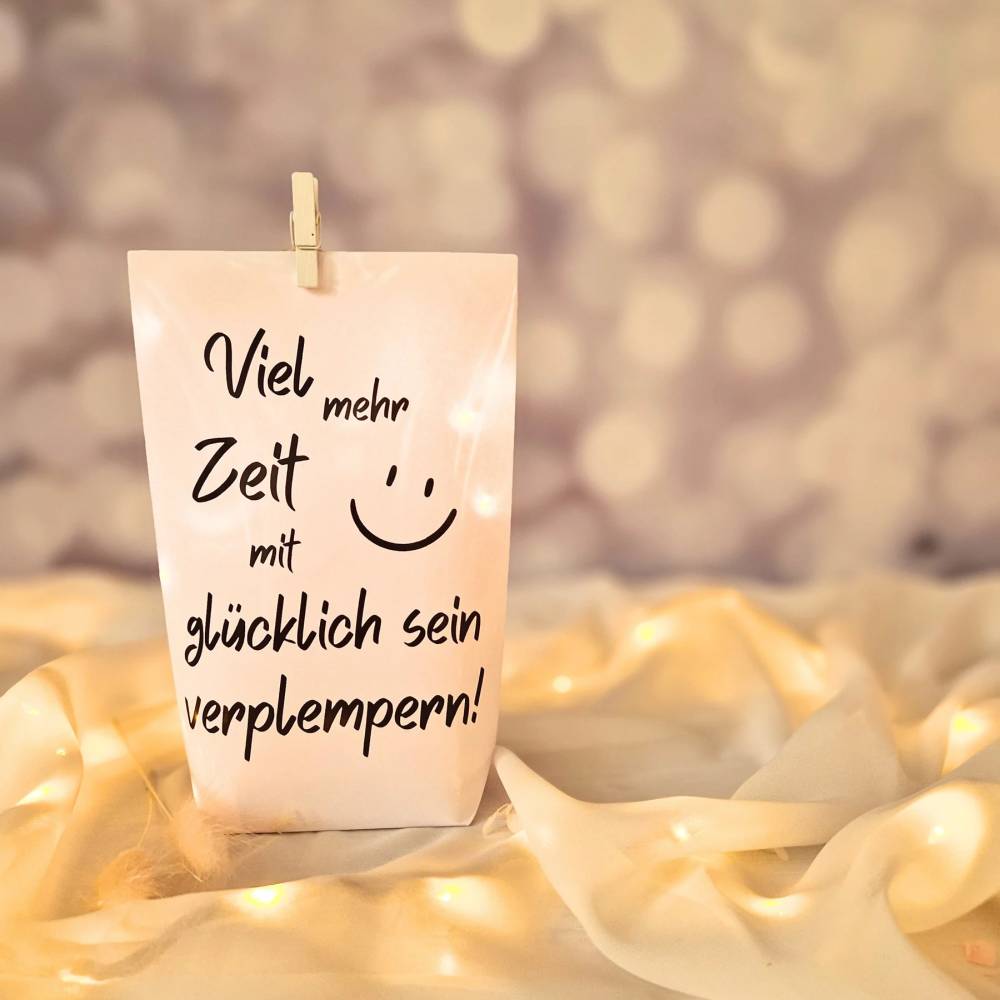 Lichtertüte mit Spruch / Mitbringsel / Wohn Accessoires Dekoration ...