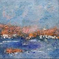 Am Fluss entlang Abstrakte Landschaft
