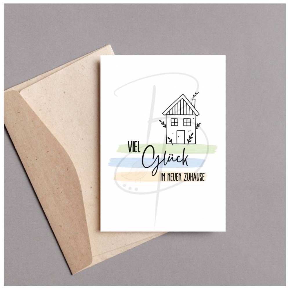 Karte zum Ausdrucken, Karte zum Einzug Umzug, Geschenk Einweihungsparty ...