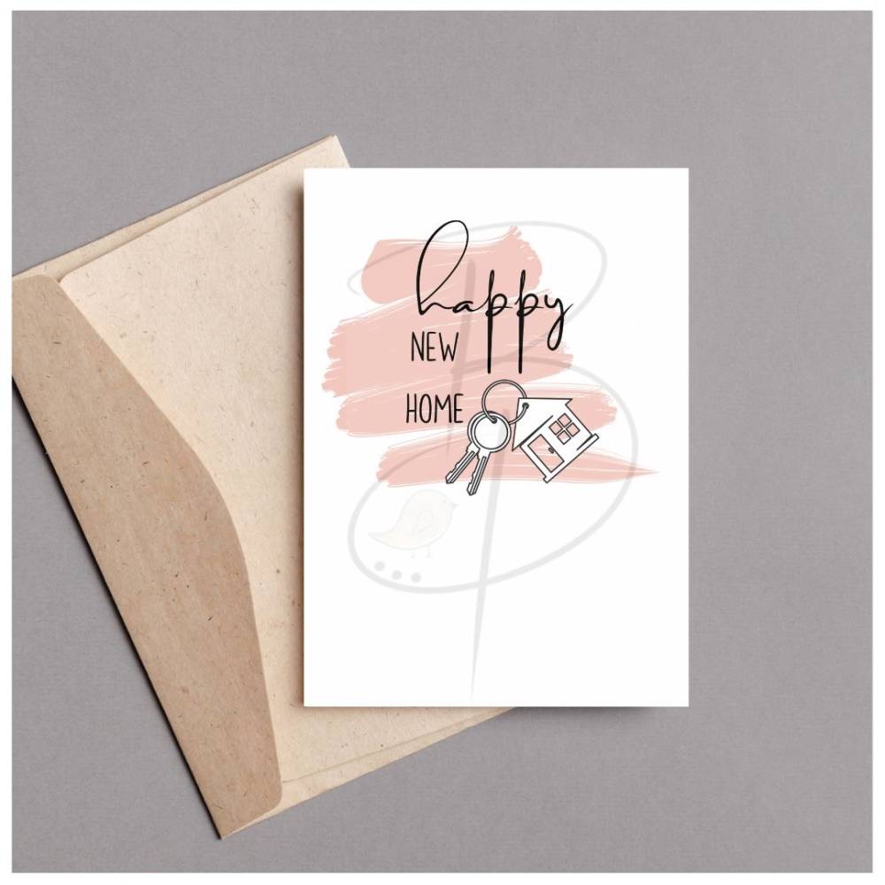 Karte zum Ausdrucken, Karte zum Einzug Umzug, Geschenk Einweihungsparty ...