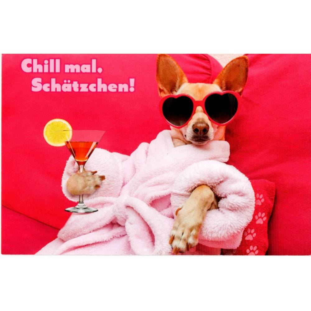 Witzige Glückwunschkarte Chiwawa – Sprüche-Karte zum Wellness Geschenk ...